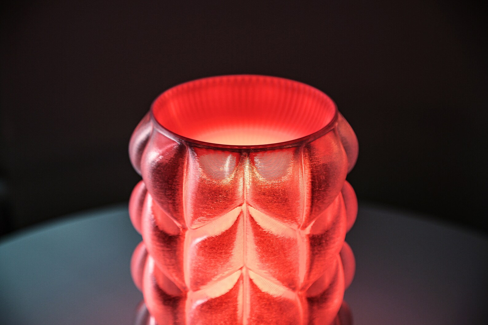 Super Chunky Knit Lamp - Transparent Vibes, Pink Bedside, Table, Desk ...