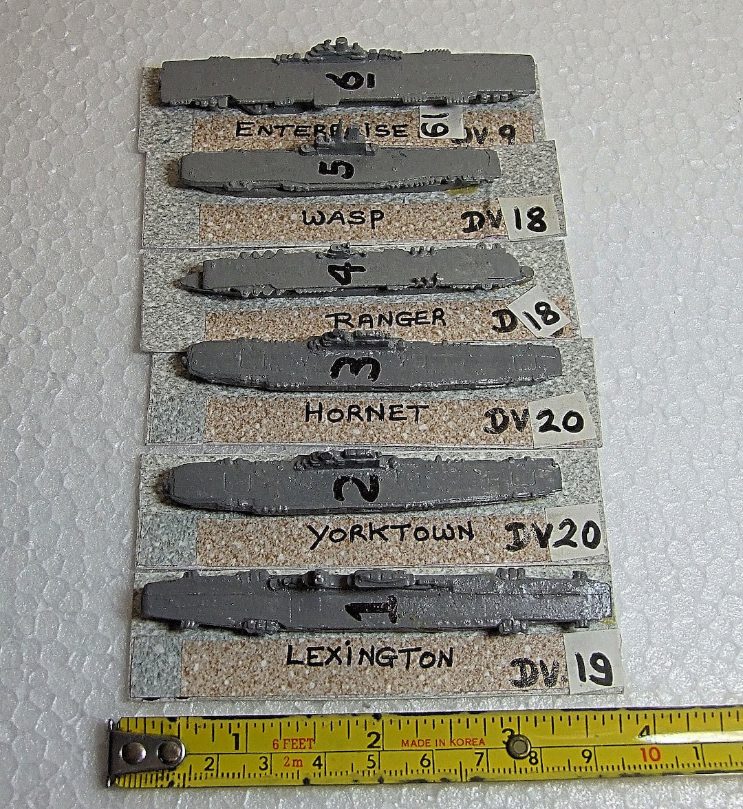 6 Wargames Miniatures Wargames War in the Pacific US Aircraft Carriers ...