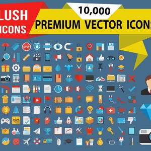 10,000 Premium Icons With More Than 200 Categories - Etsy