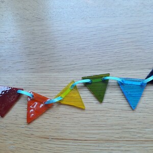 MINI Stained Glass Rainbow Bunting, Tree Bunting, Rainbow Decoration ...