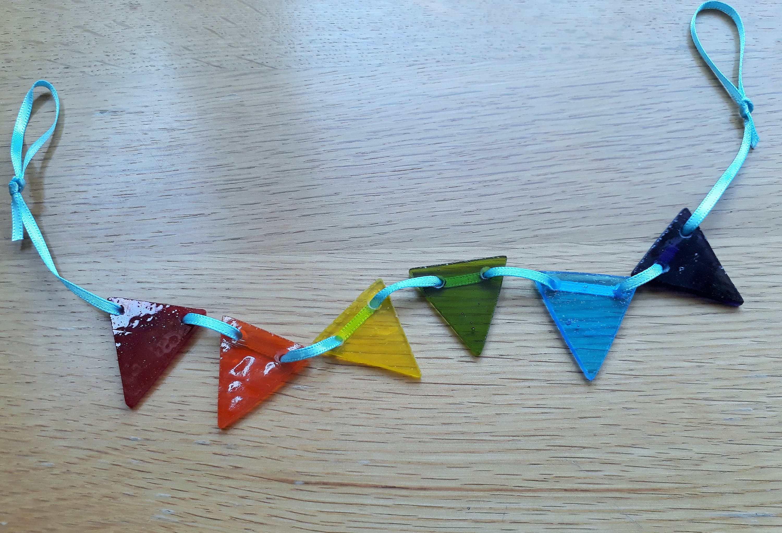 MINI Stained Glass Rainbow Bunting, Tree Bunting, Rainbow Decoration ...