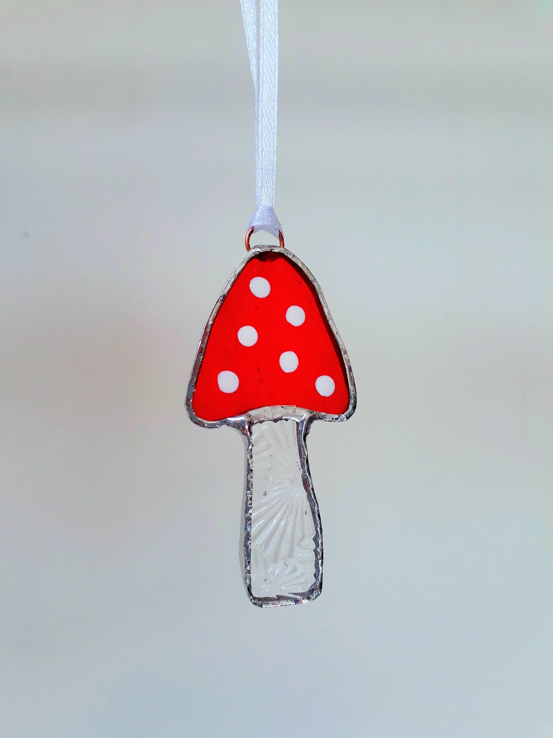 Small Stained Glass Toadstool Suncatcher Red Fly Argaric | Etsy
