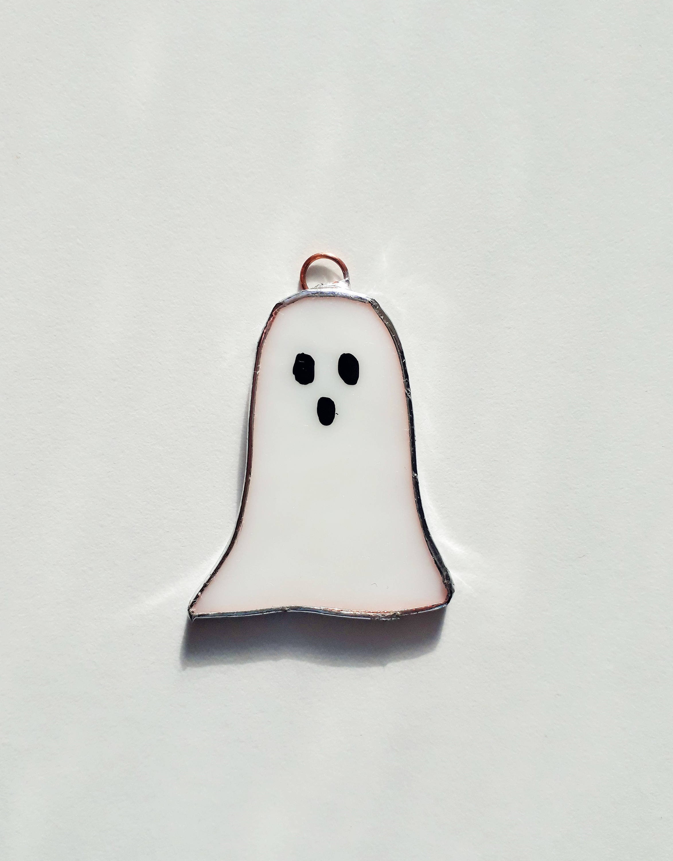 Tiny Cute White Glass Ghost Suncatcher Rear View Mirror - Etsy