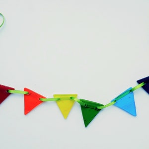 MINI Stained Glass Rainbow Bunting, Tree Bunting, Rainbow Decoration ...