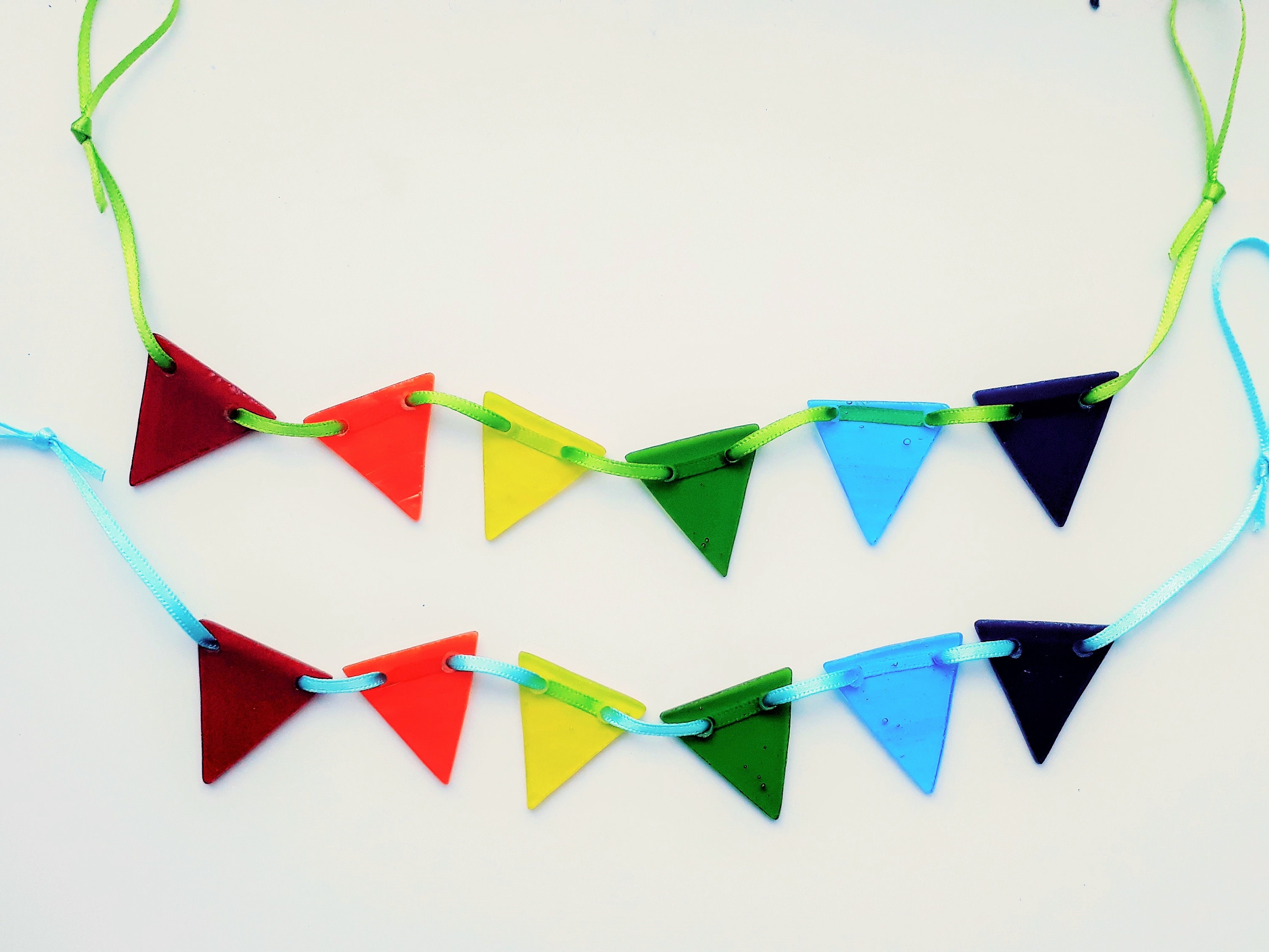 MINI Stained Glass Rainbow Bunting, Tree Bunting, Rainbow Decoration ...