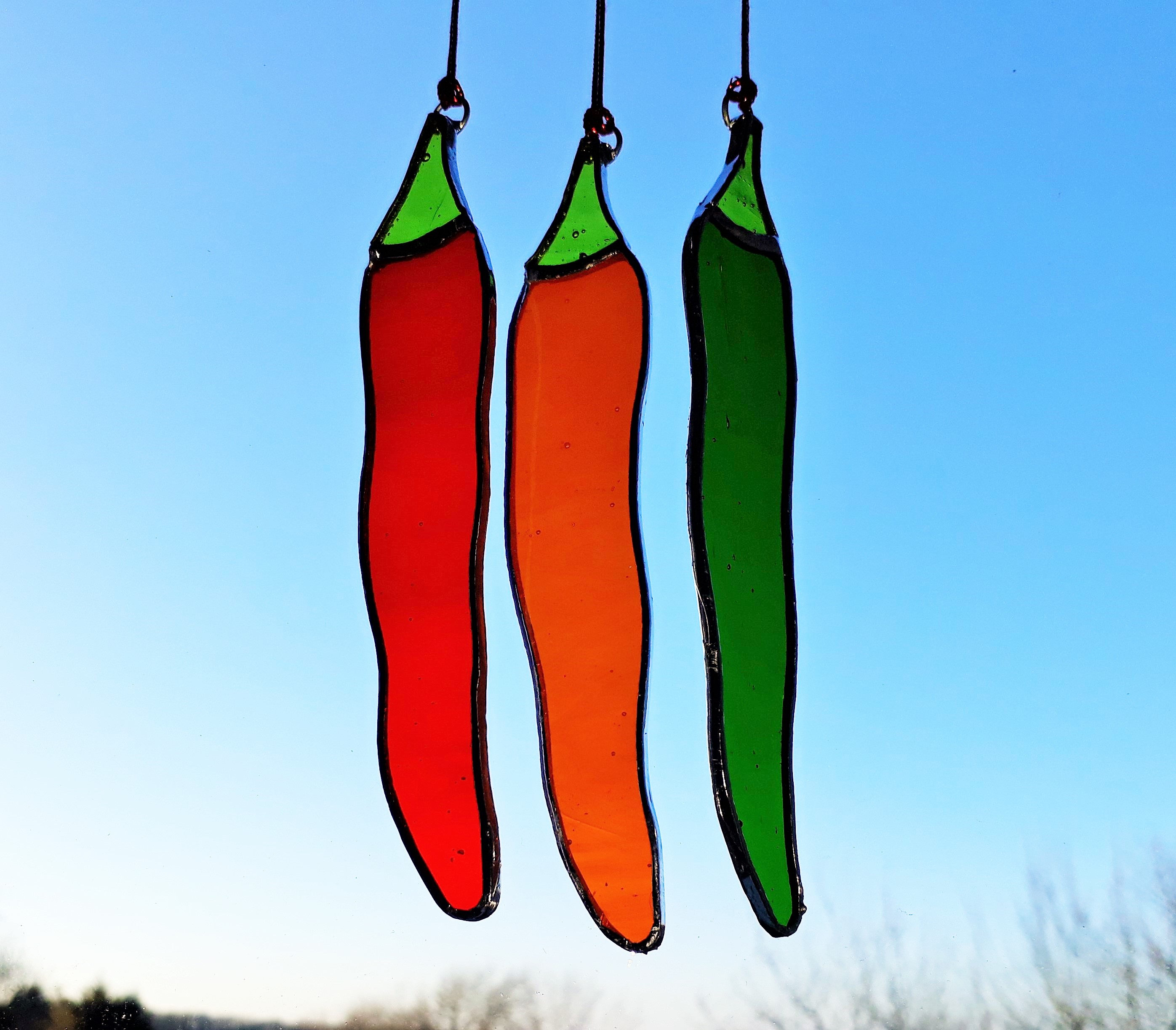 Red Chilli Pepper Suncatcher Stained Glass Chilli Glass - Etsy UK