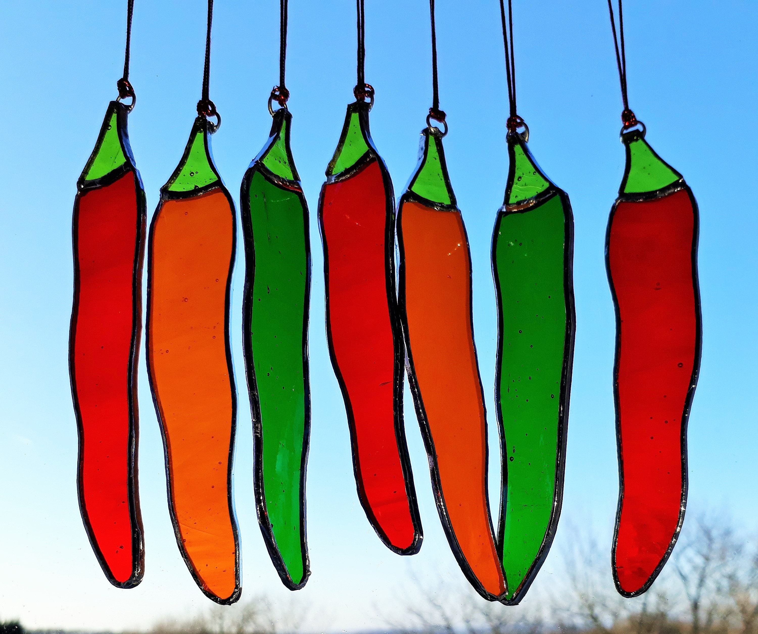Red Chilli Pepper Suncatcher Stained Glass Chilli Glass - Etsy UK