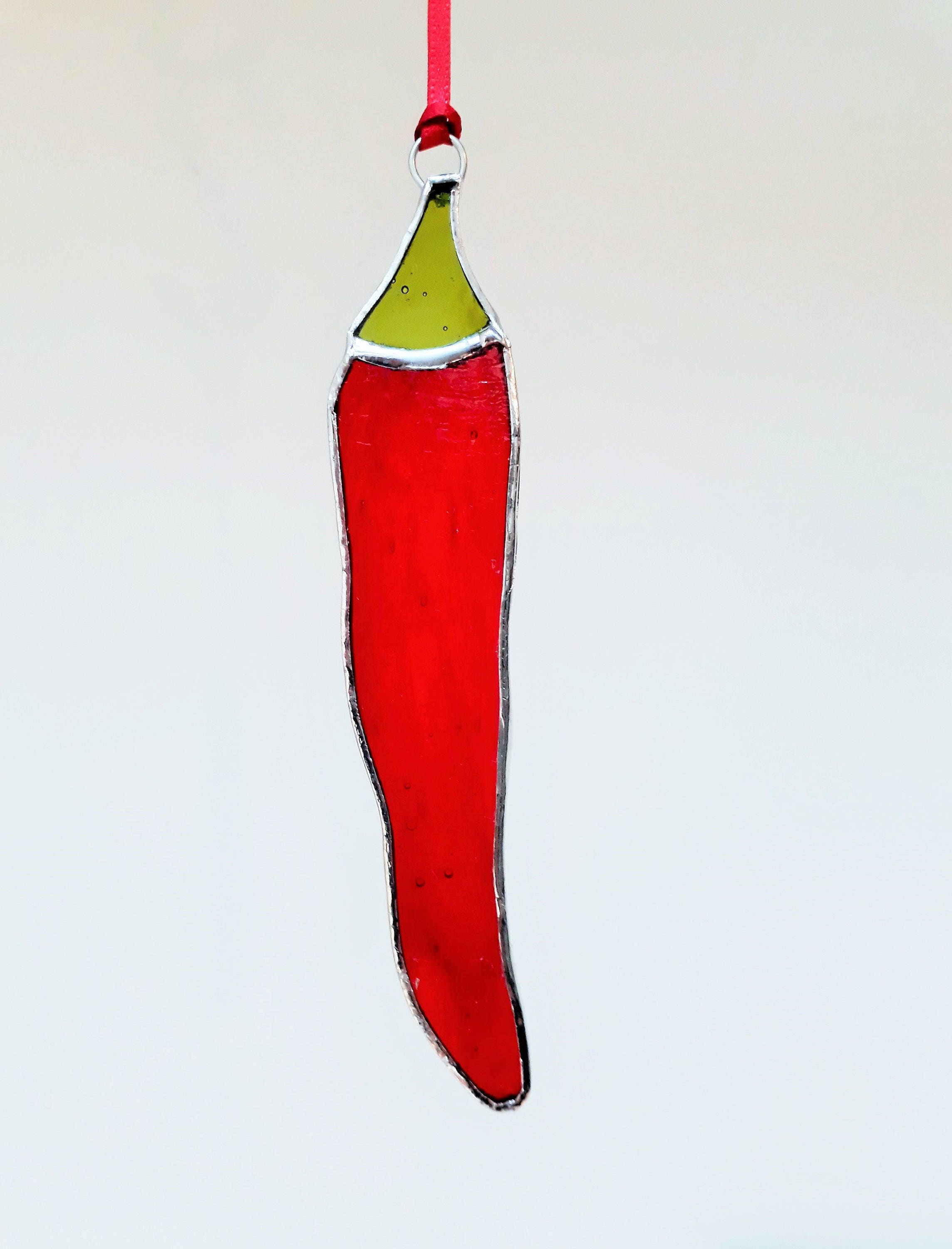 Red Chilli Pepper Suncatcher Stained Glass Chilli Glass - Etsy UK