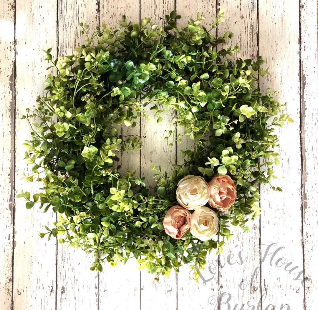 Farmhouse Wreath Farmhouse Decor Spring Wreath Boxwood - Etsy