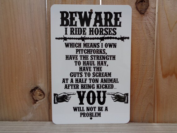 I Ride Horses Sign - Etsy