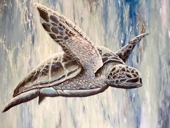 Abstract Sea Turtle Art