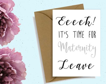Maternity leave card | Etsy