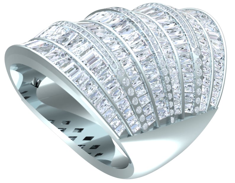 Diamond Finger Ring - Etsy