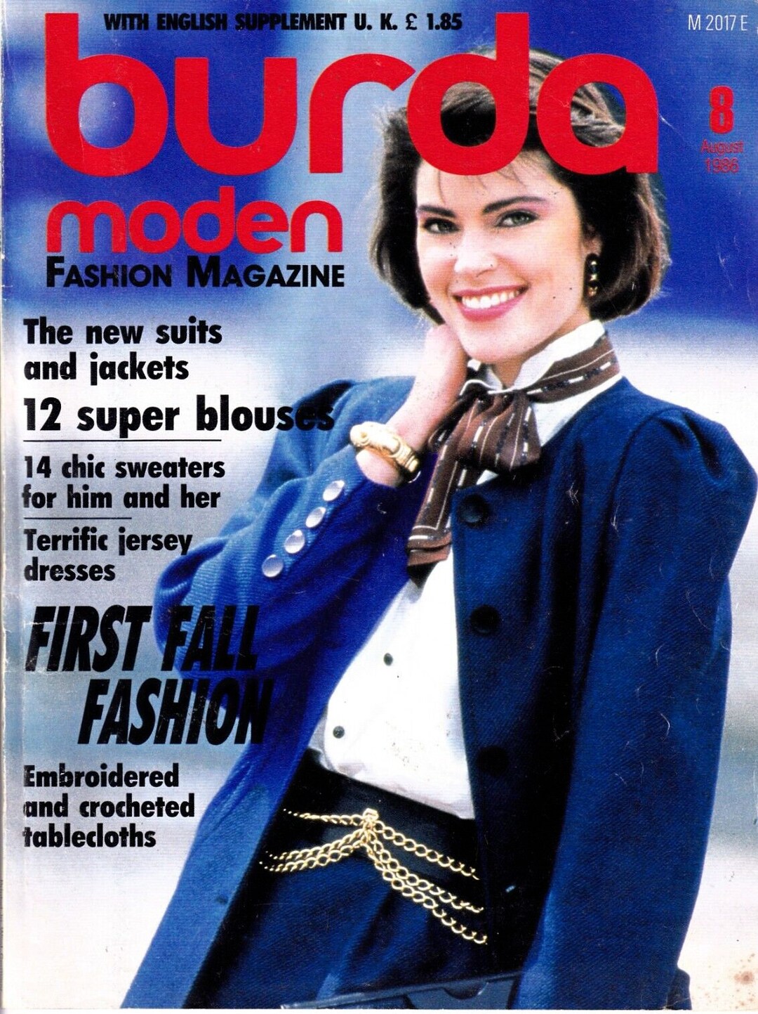 Burda Sewing Pattern Magazine August 1986 Dresses Vintage English ...