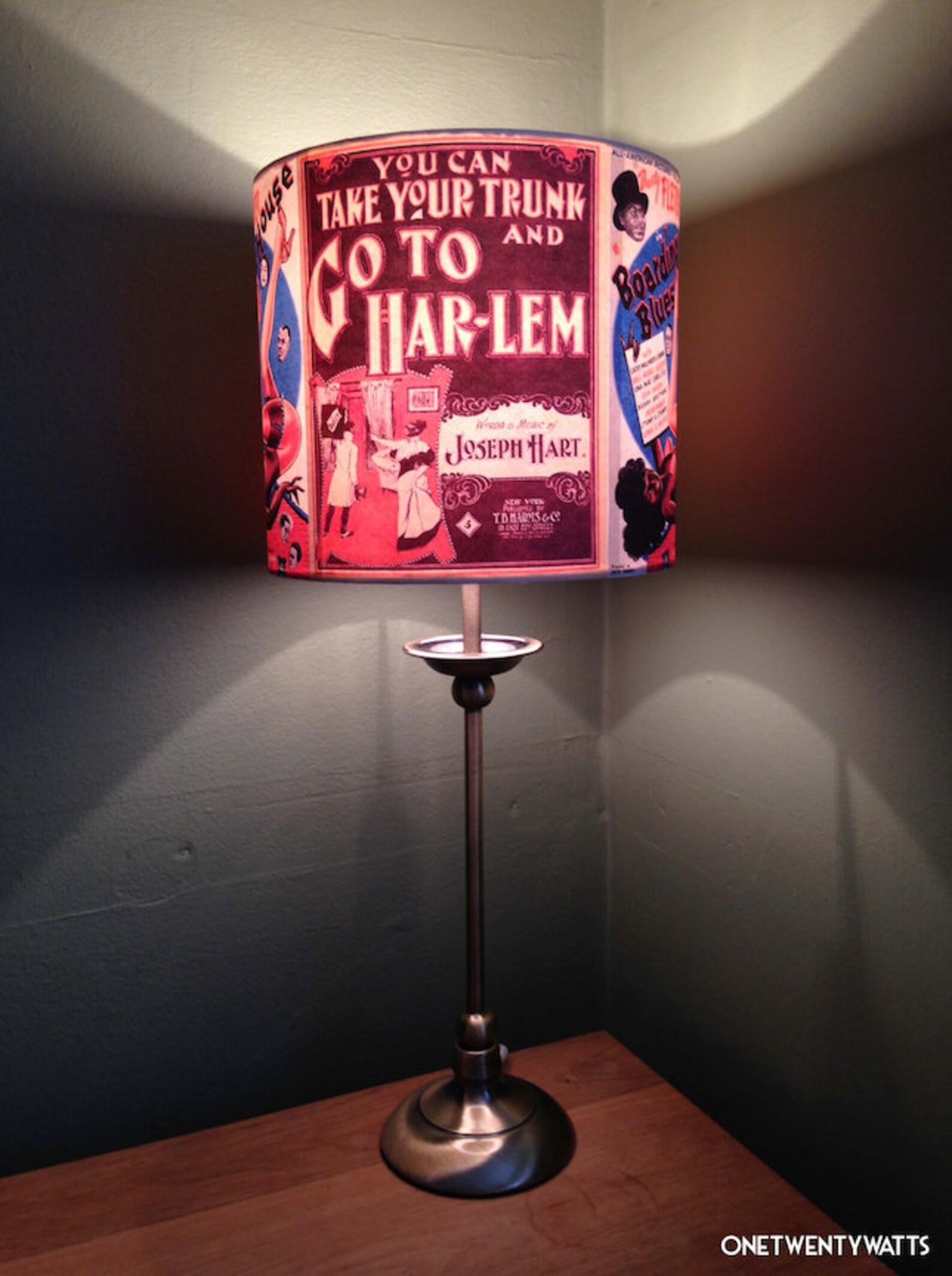 Vintage 1930s Harlem Jazzmusic Inspired Lamp Shade - Etsy