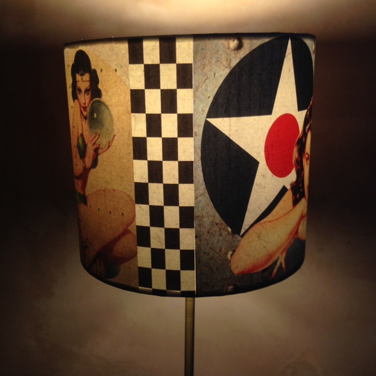 Vintage 1940's 2nd World War Tail Art Inspired Lamp Shade 'redtails ...