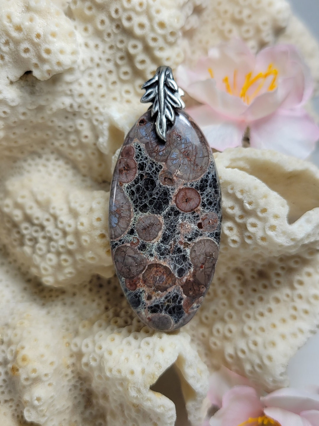 Australian Obsidian, 2.5 Inch Oval Shape Pendant, Gemstone, Gray ...