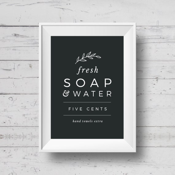 Fresh Soap print farmhouse sign farmhouse print bathroom | Etsy