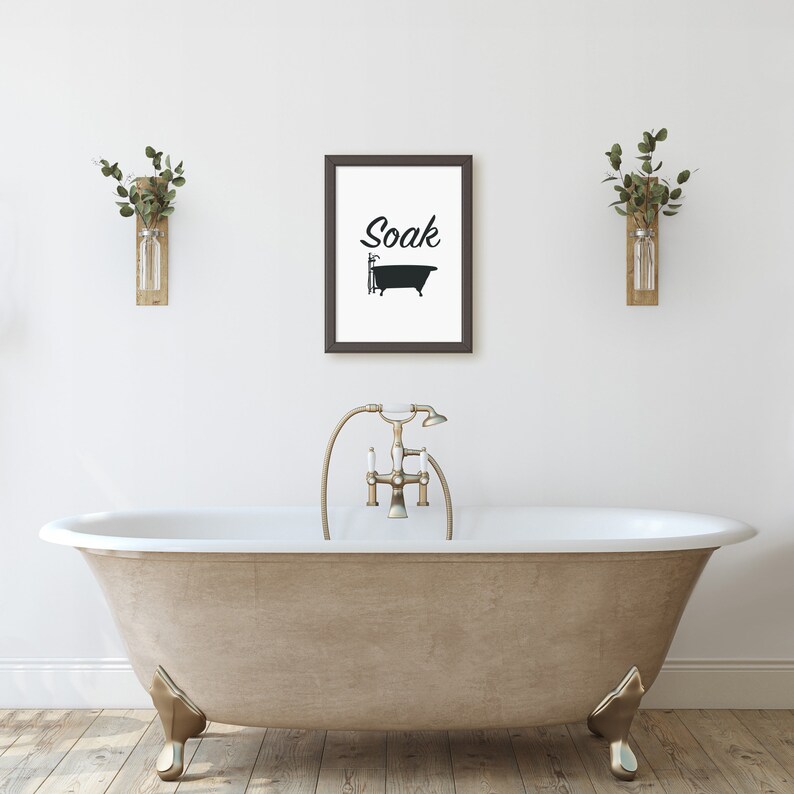 Soak Print, Farmhouse Sign, Farmhouse Print, Bathroom Print, Bathroom ...