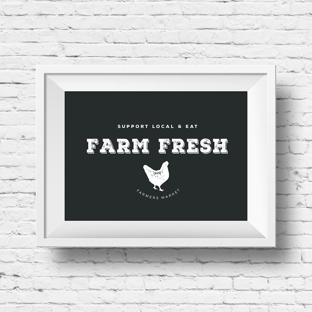 Farm Fresh Sign: Modern Farmhouse Art Print (digital Download) - Etsy