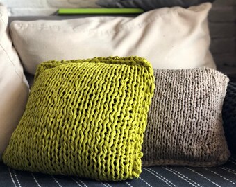Knitted pillows | Etsy