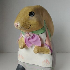 Vintage Paper Mache Standing Easter Bunny Rabbit 10 1/2" - Etsy
