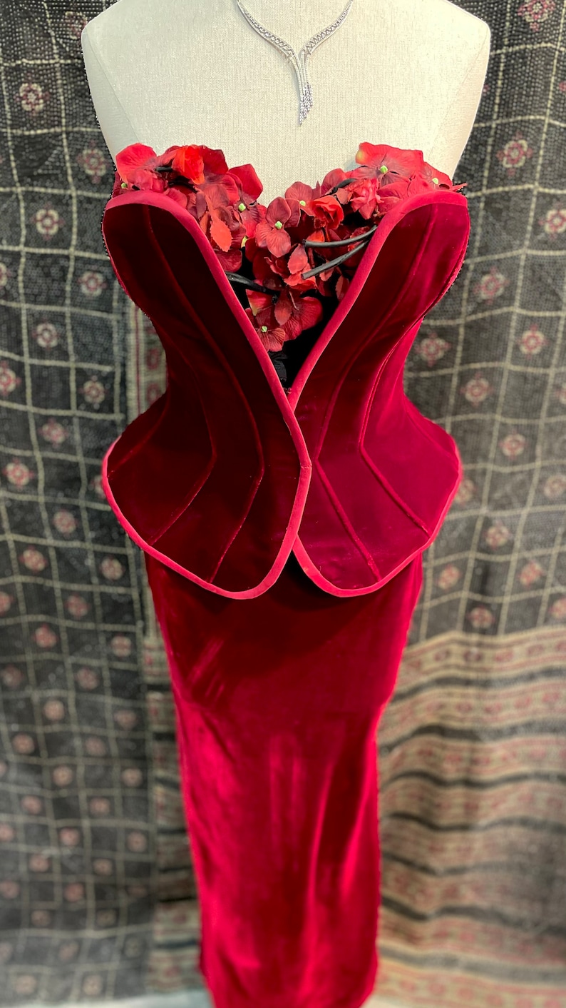 Red Evening Dress - Etsy