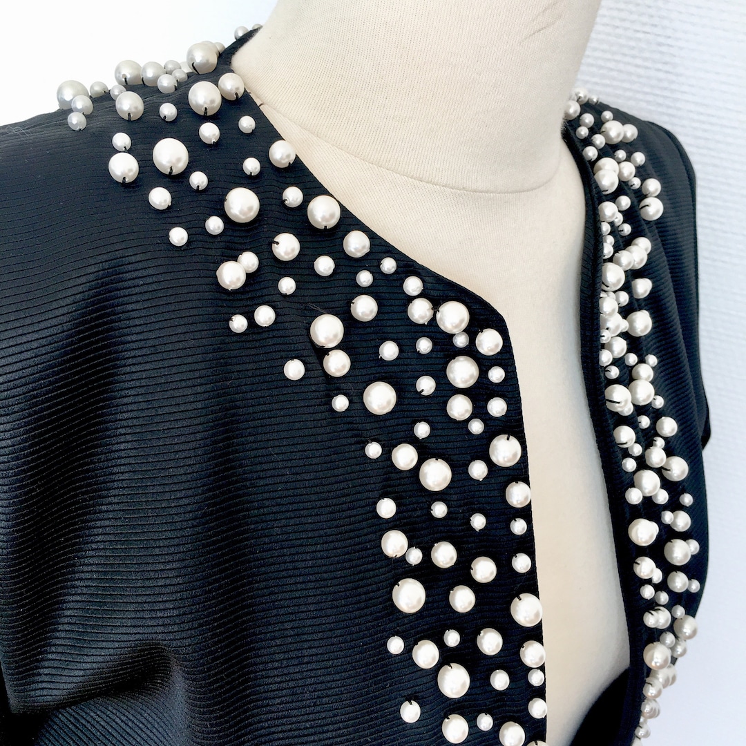 Vintage Evening Jacket With Pearls - Etsy