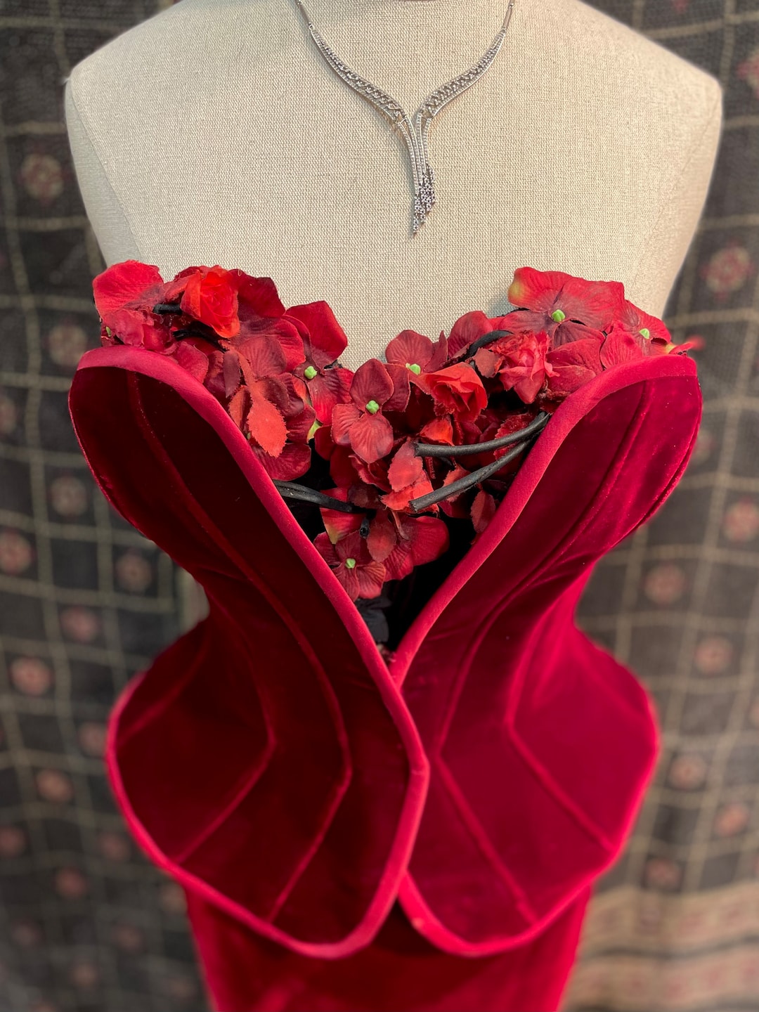 Red Evening Dress - Etsy