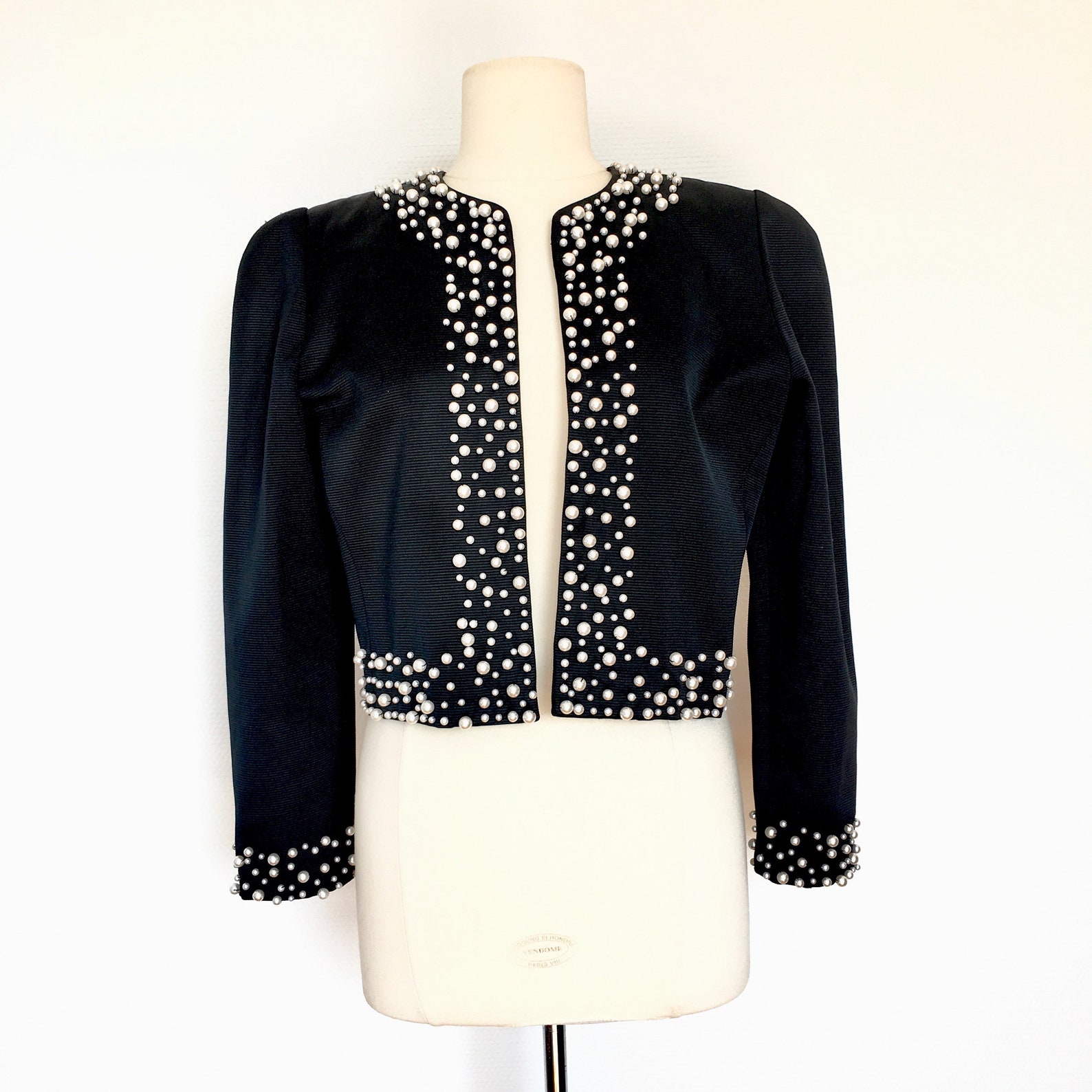 Vintage Evening Jacket With Pearls - Etsy