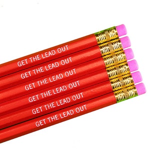 Funny Pencils, Set of 6 Pencils, Imprinted Pencils, Pencils With Quotes ...