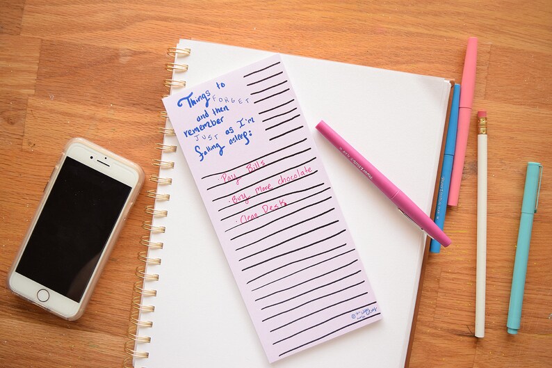 Funny Notepad Listing Notepad Note Pad Gift for Her Funny - Etsy