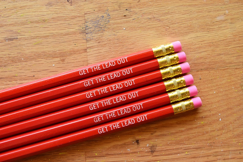 Funny Pencils Set of 6 Pencils Imprinted Pencils Pencils - Etsy