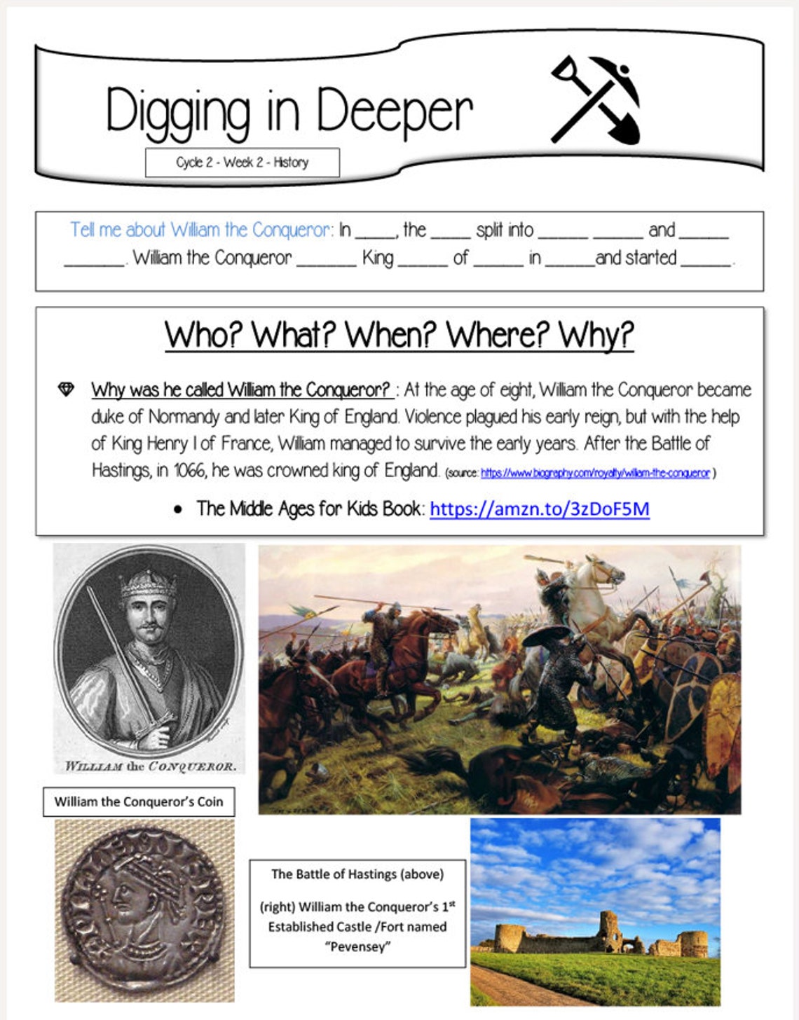 Claritas Homeschool Memory Work History Information Sheets Cycle 2 - Etsy