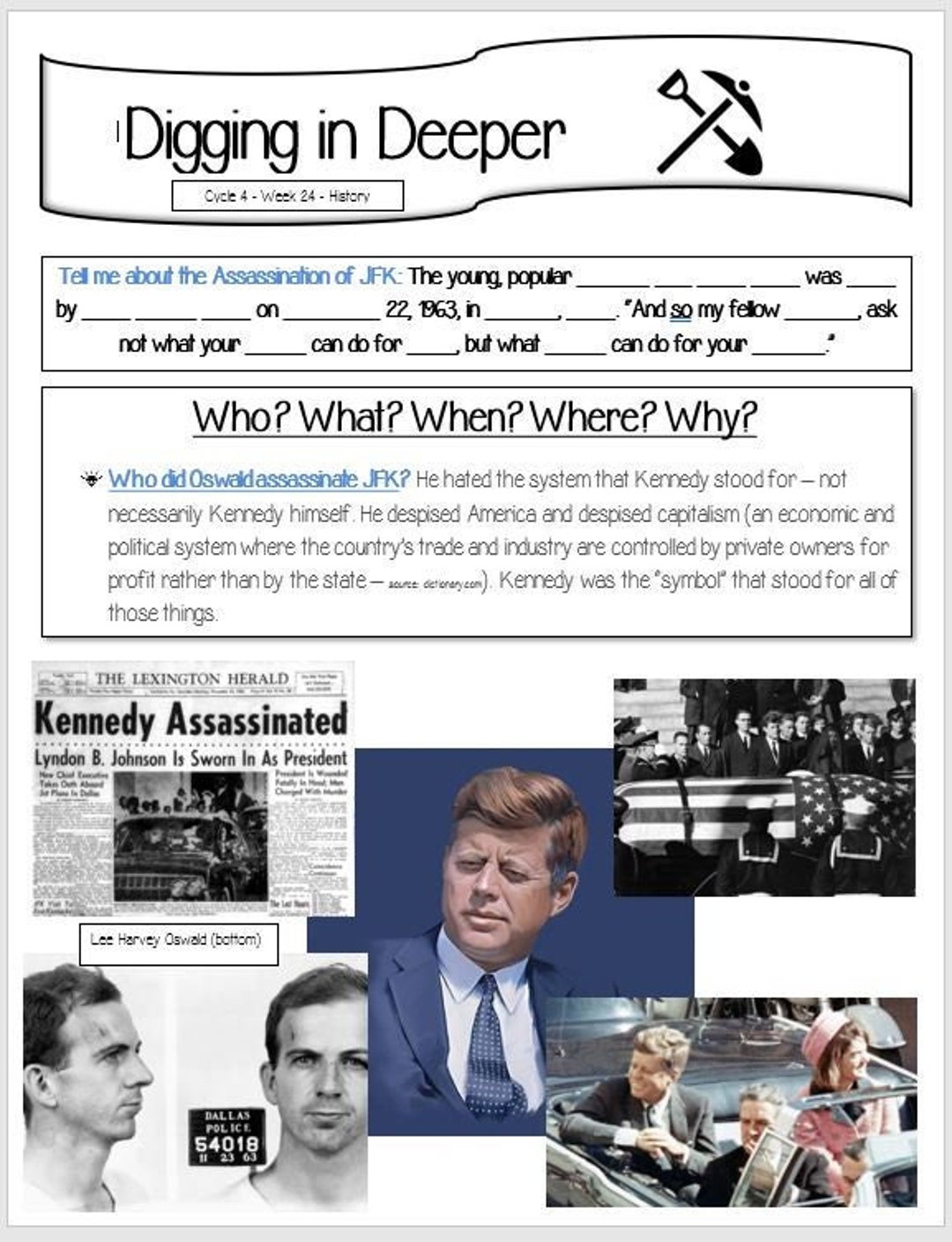 Claritas Homeschool Memory Work History Information Sheets Cycle 4 - Etsy