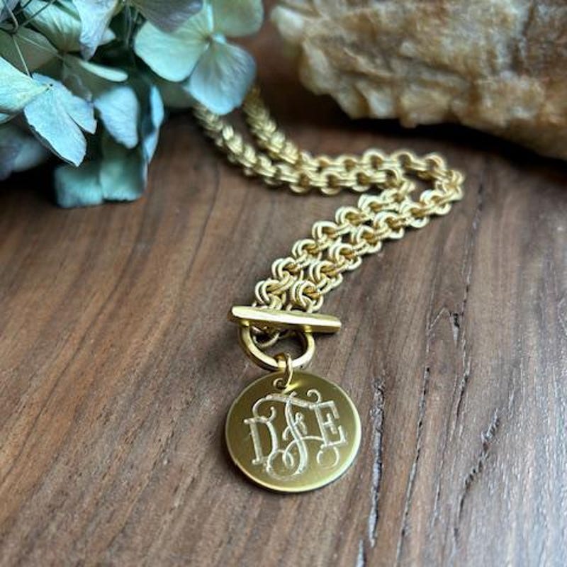 Gold Disc P - Etsy