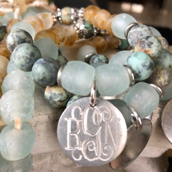 Sea Glass Jewelry Bracelet - Etsy