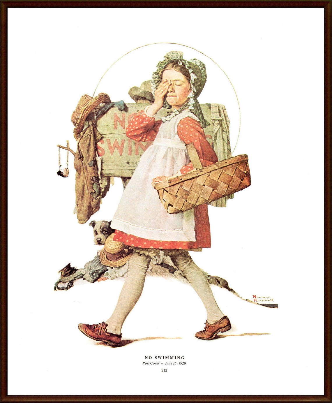 Norman Rockwell Painted Twins and No Swimming for Post Covers - Etsy