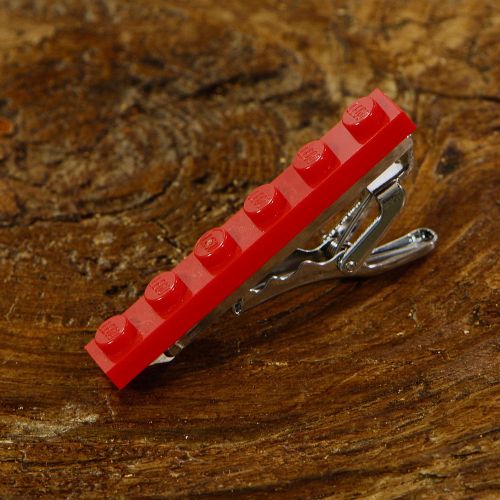 Mens Red Tie Clip Made From Lego Geeky Red for Mens Outfits - Etsy