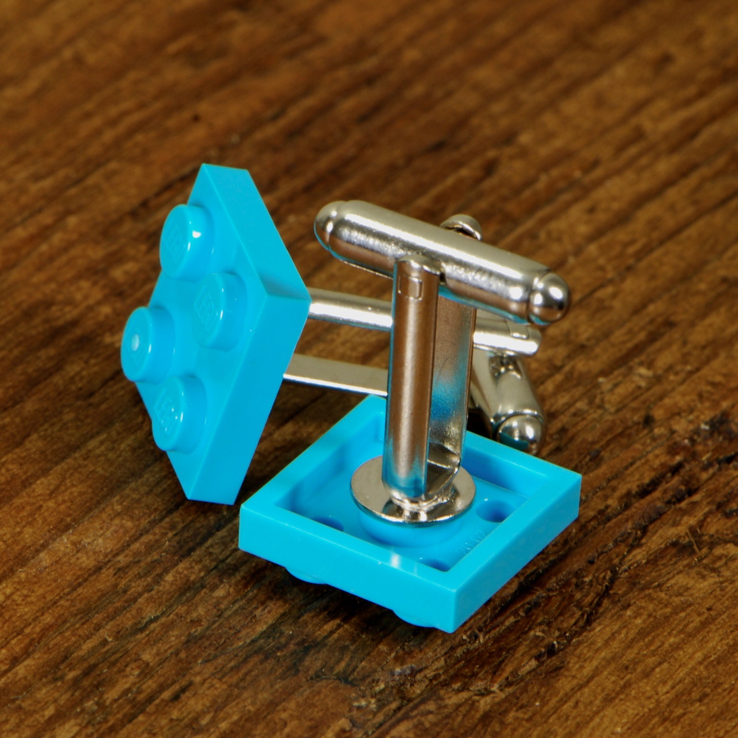 Men's Light Blue Cuff Links Azure Blue Wedding Suit Gift Simple Square ...