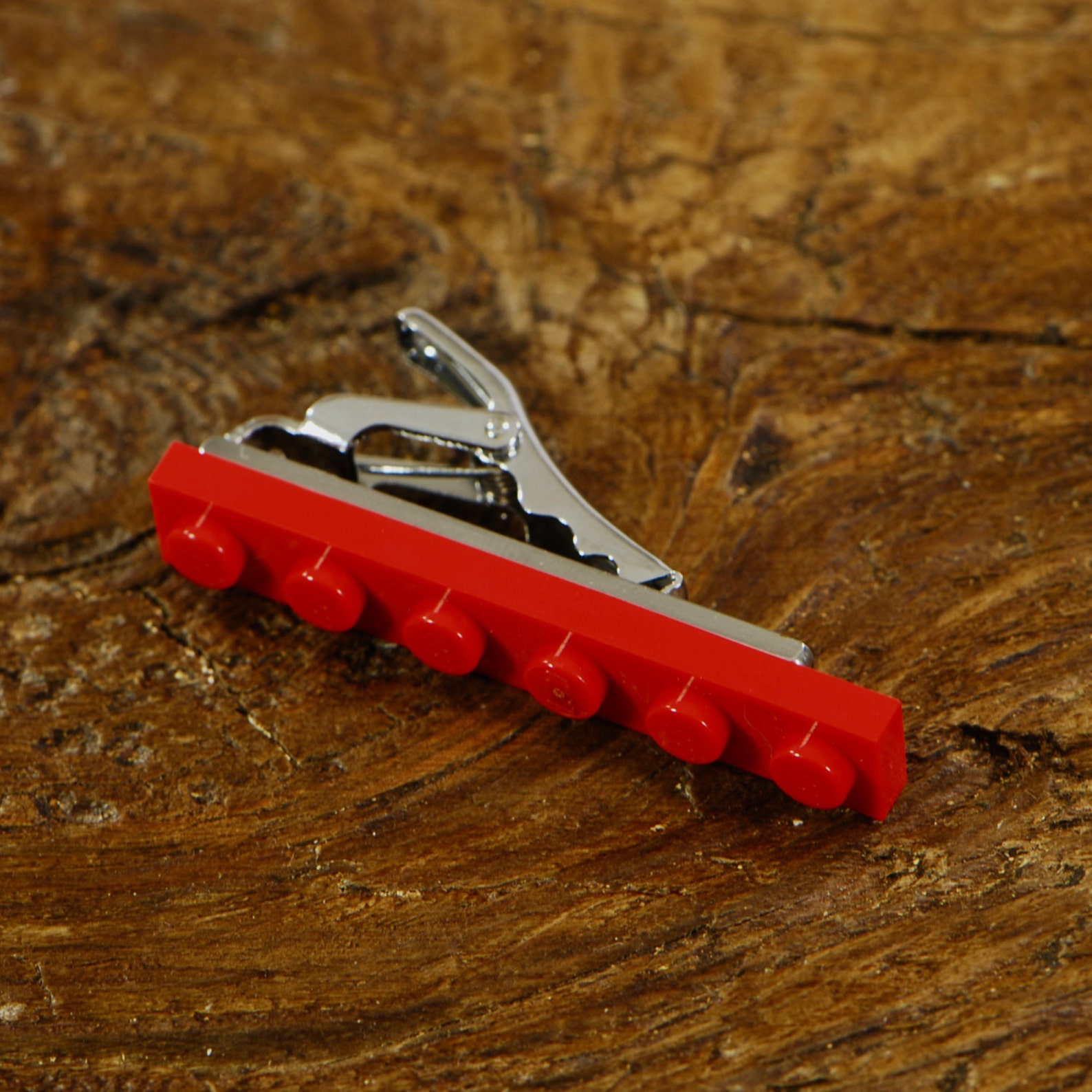 Mens Red Tie Clip Made From Lego Geeky Red for Mens Outfits - Etsy