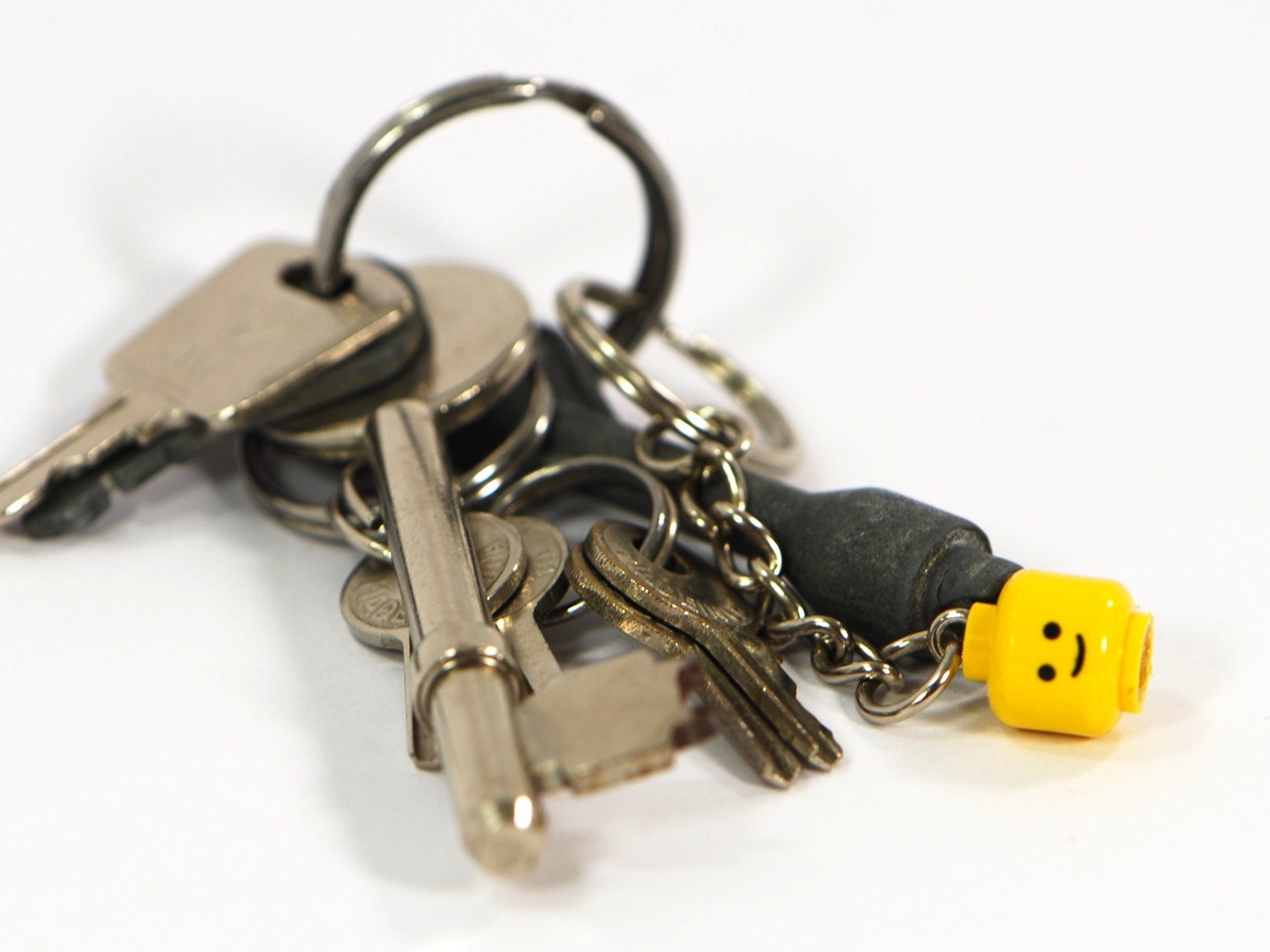 Kids Keyring Lego Head Key Ring Fun Children's Gift Original Handmade ...