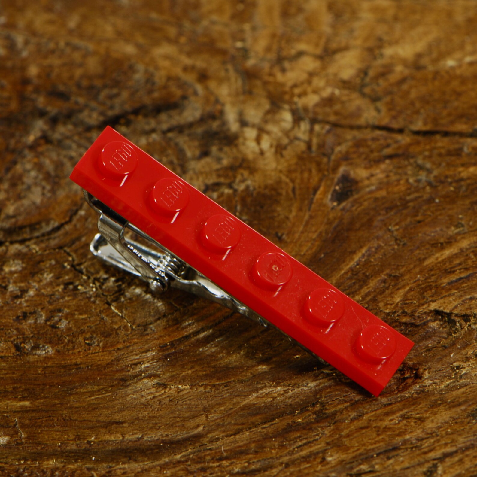 Mens Red Tie Clip Made From Lego Geeky Red for Mens Outfits - Etsy