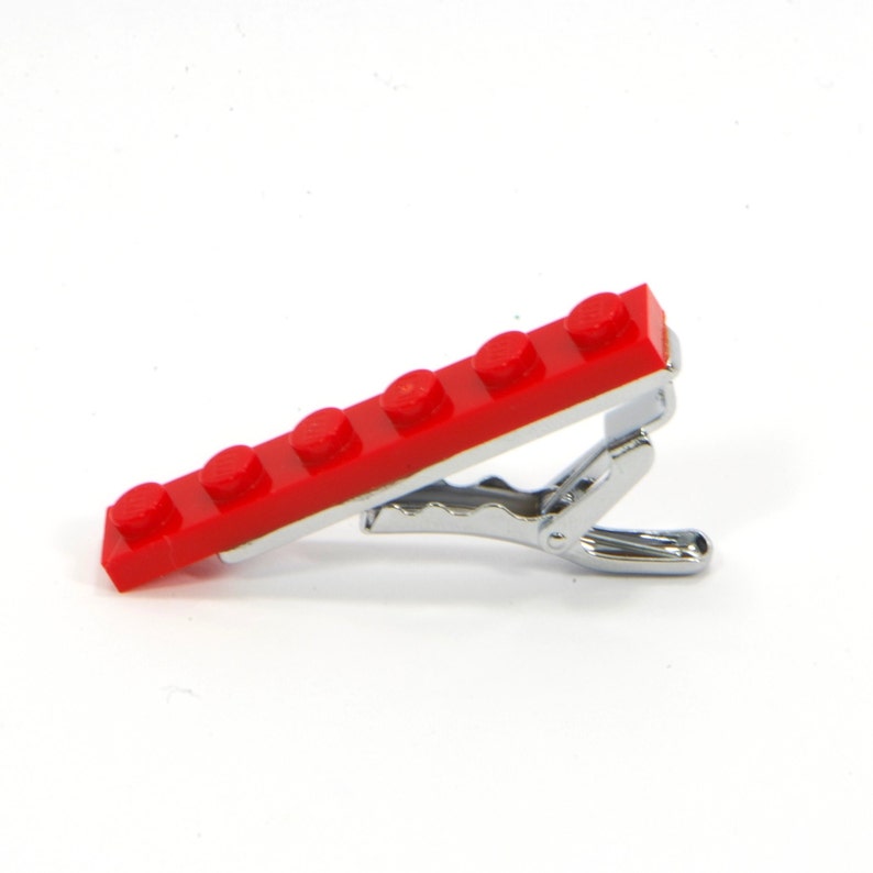 Mens Red Tie Clip Made From Lego Geeky Red for Mens Outfits - Etsy
