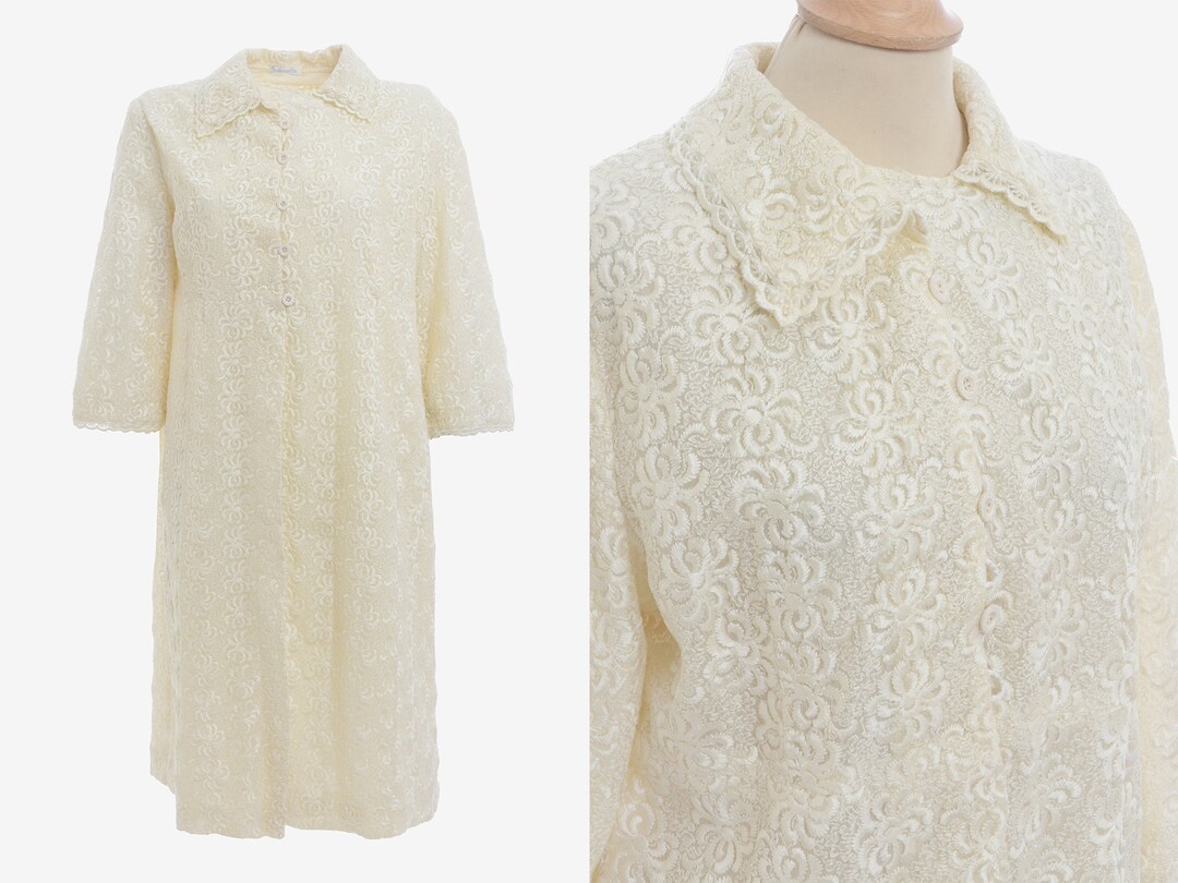 Vintage Lace Overcoat '60s - Etsy