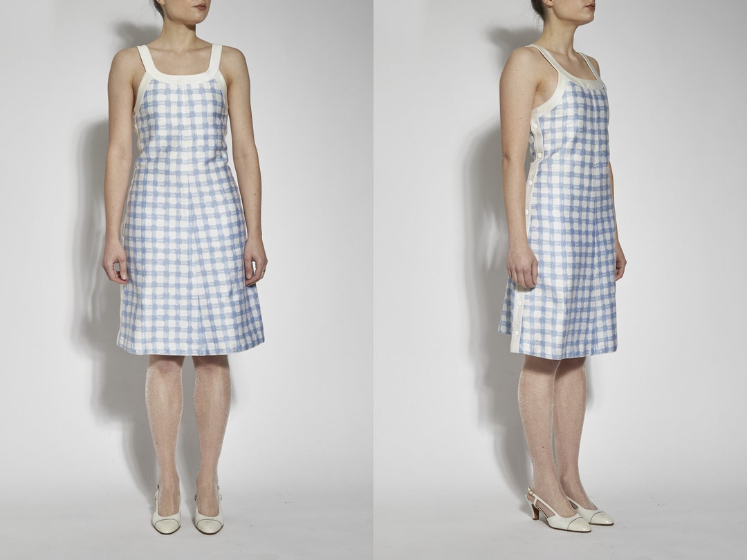Courrèges Check Pattern Dress, 60s, S - Etsy
