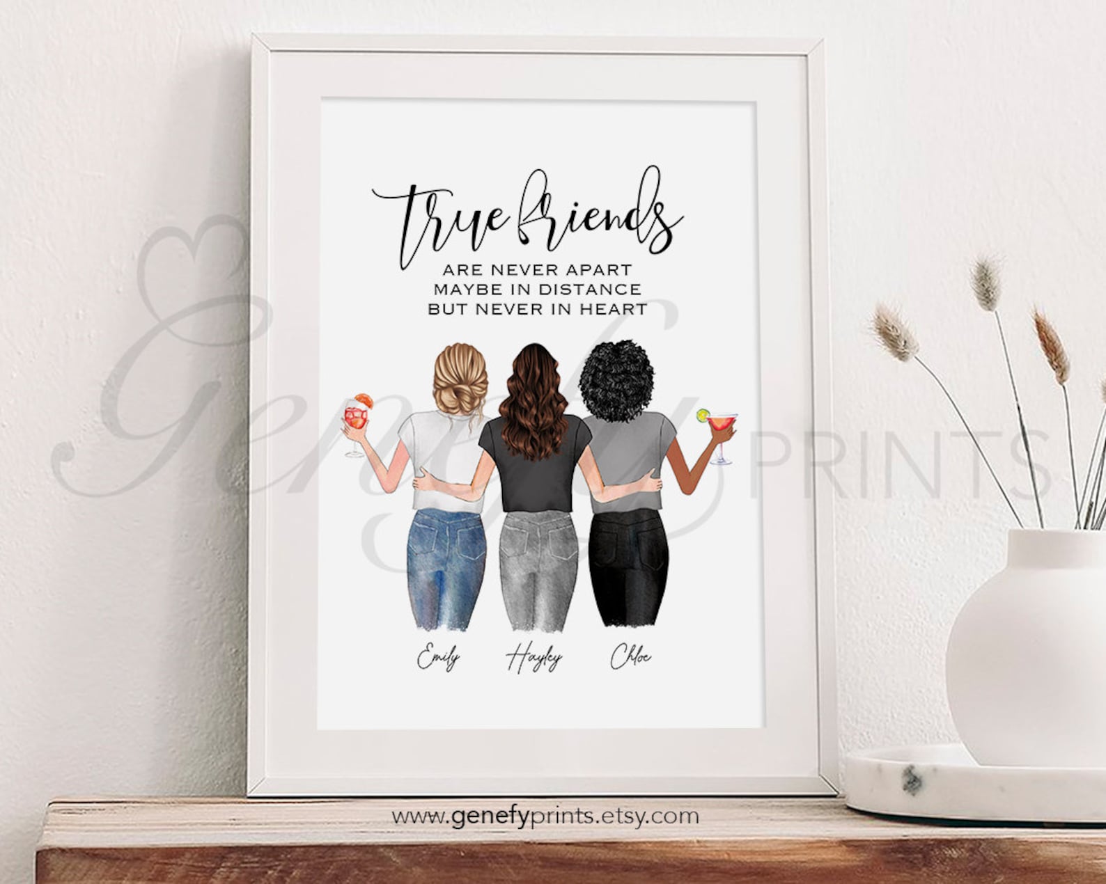 Personalised Friendship Print Gift for Best Friends - Etsy
