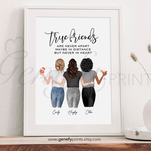 Personalised Friendship Print - Gift for Best Friends - Personalised ...