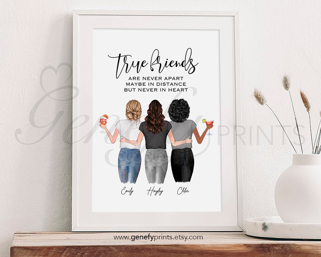 Personalised Friendship Print Gift for Best Friends - Etsy UK