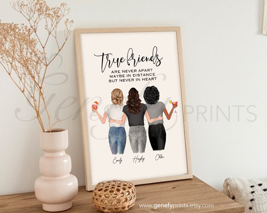 Personalised Friendship Print Gift for Best Friends - Etsy